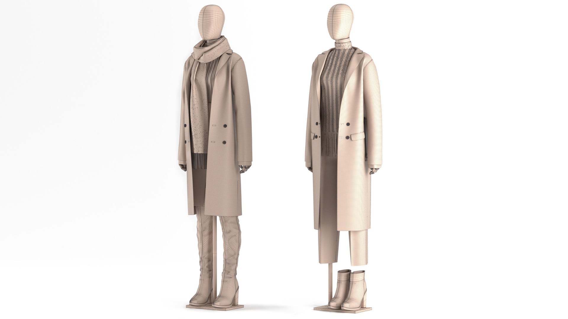Fashion Mannequin Set Model - TurboSquid 2148885