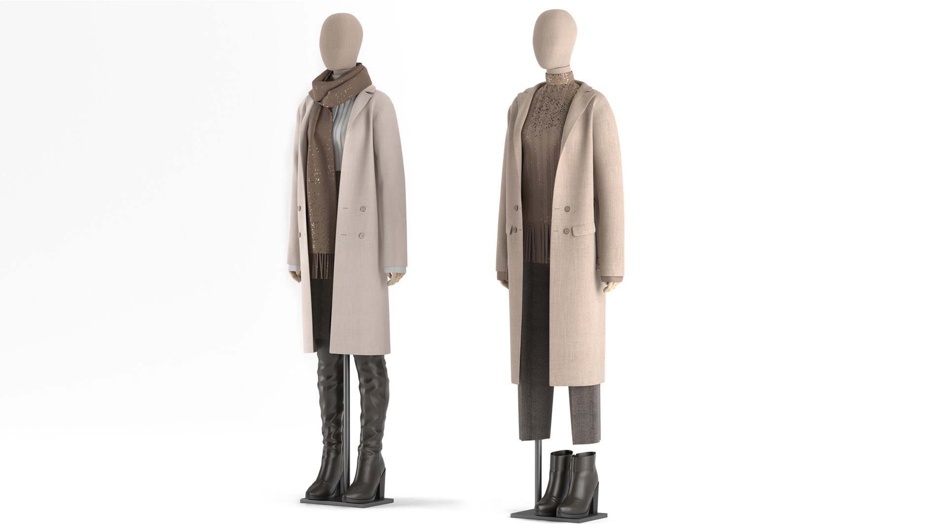 Fashion Mannequin Set Model - TurboSquid 2148885