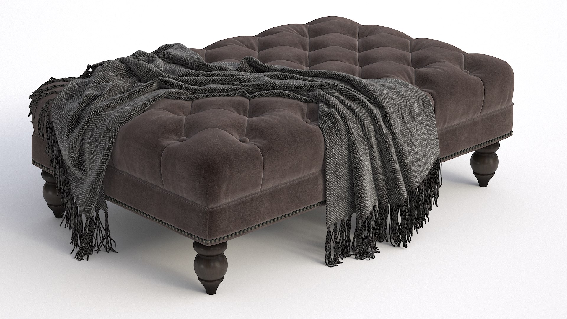 Pouf Chesterfield 3D Model - TurboSquid 1843485