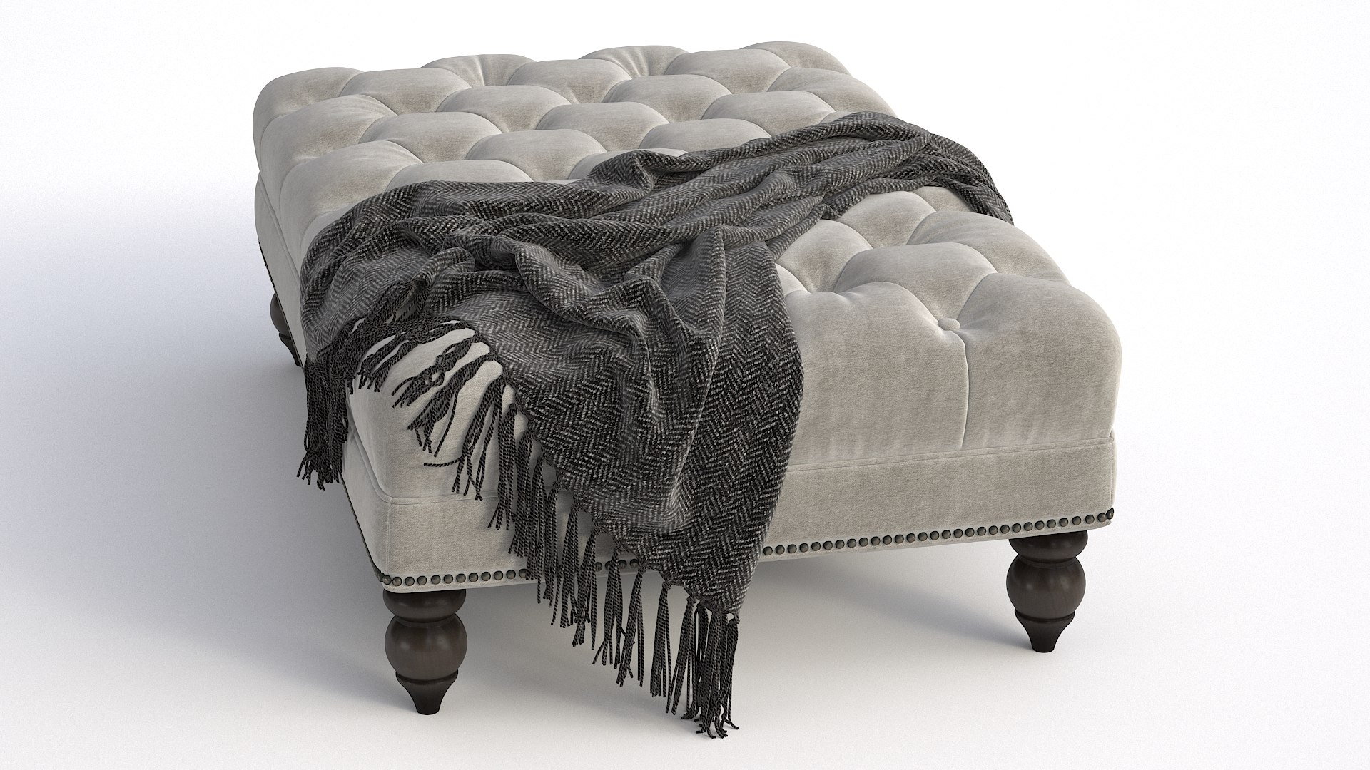 Pouf Chesterfield 3D Model - TurboSquid 1843485