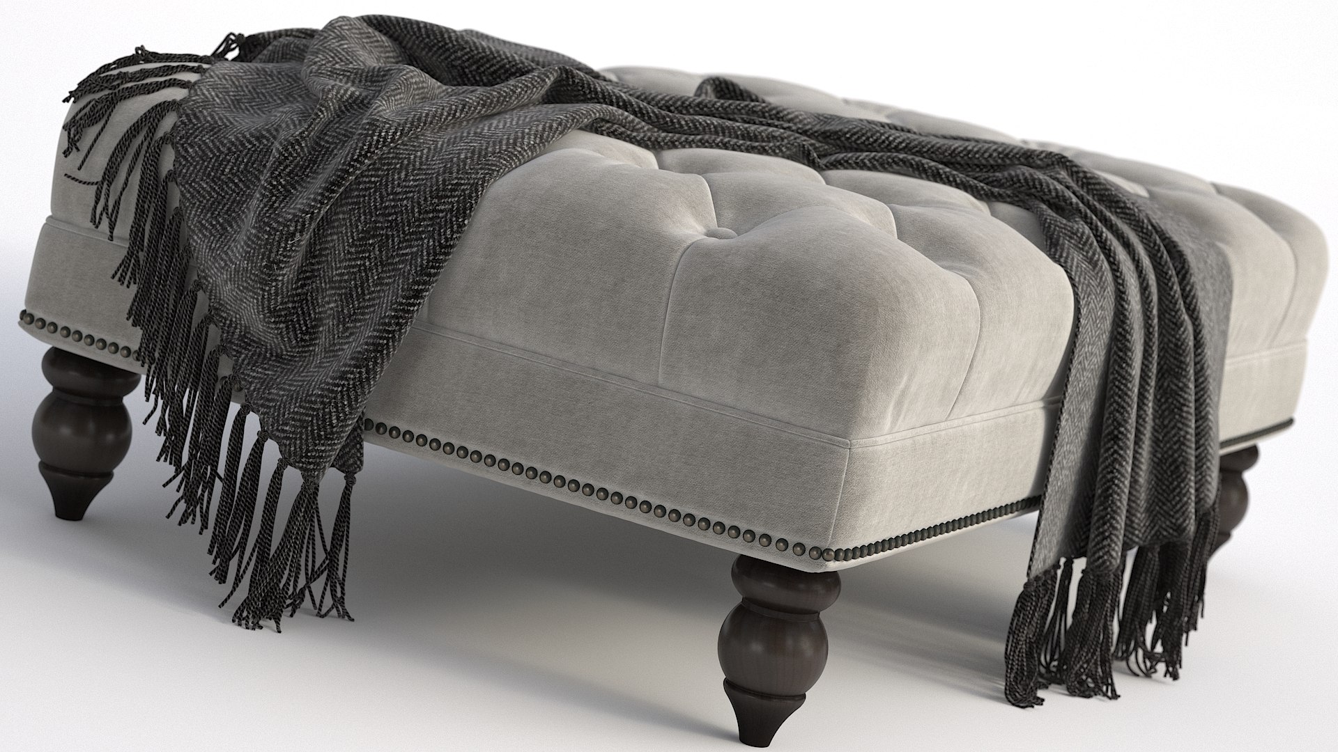 Pouf Chesterfield 3D Model - TurboSquid 1843485