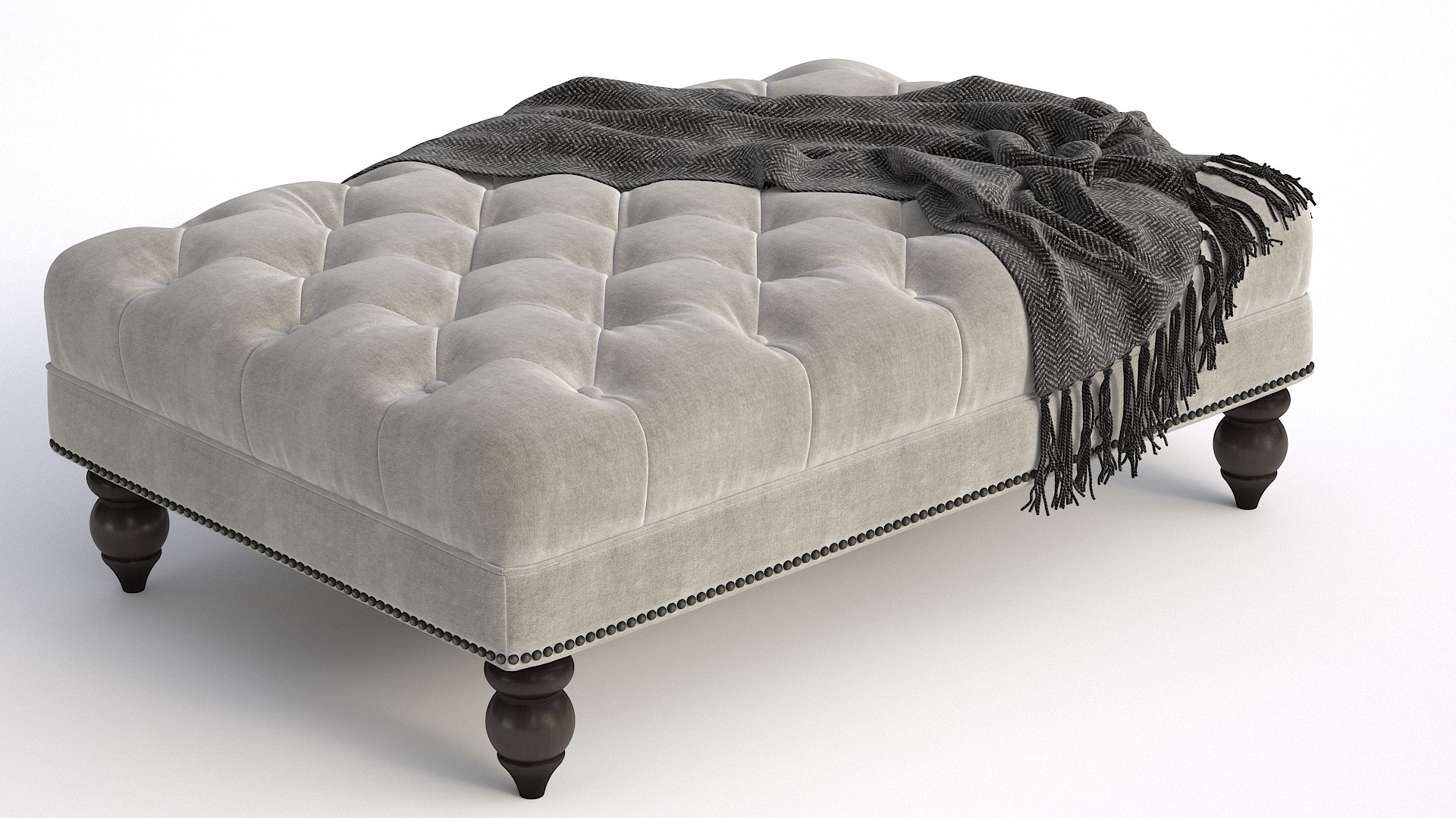 Pouf Chesterfield 3D Model - TurboSquid 1843485