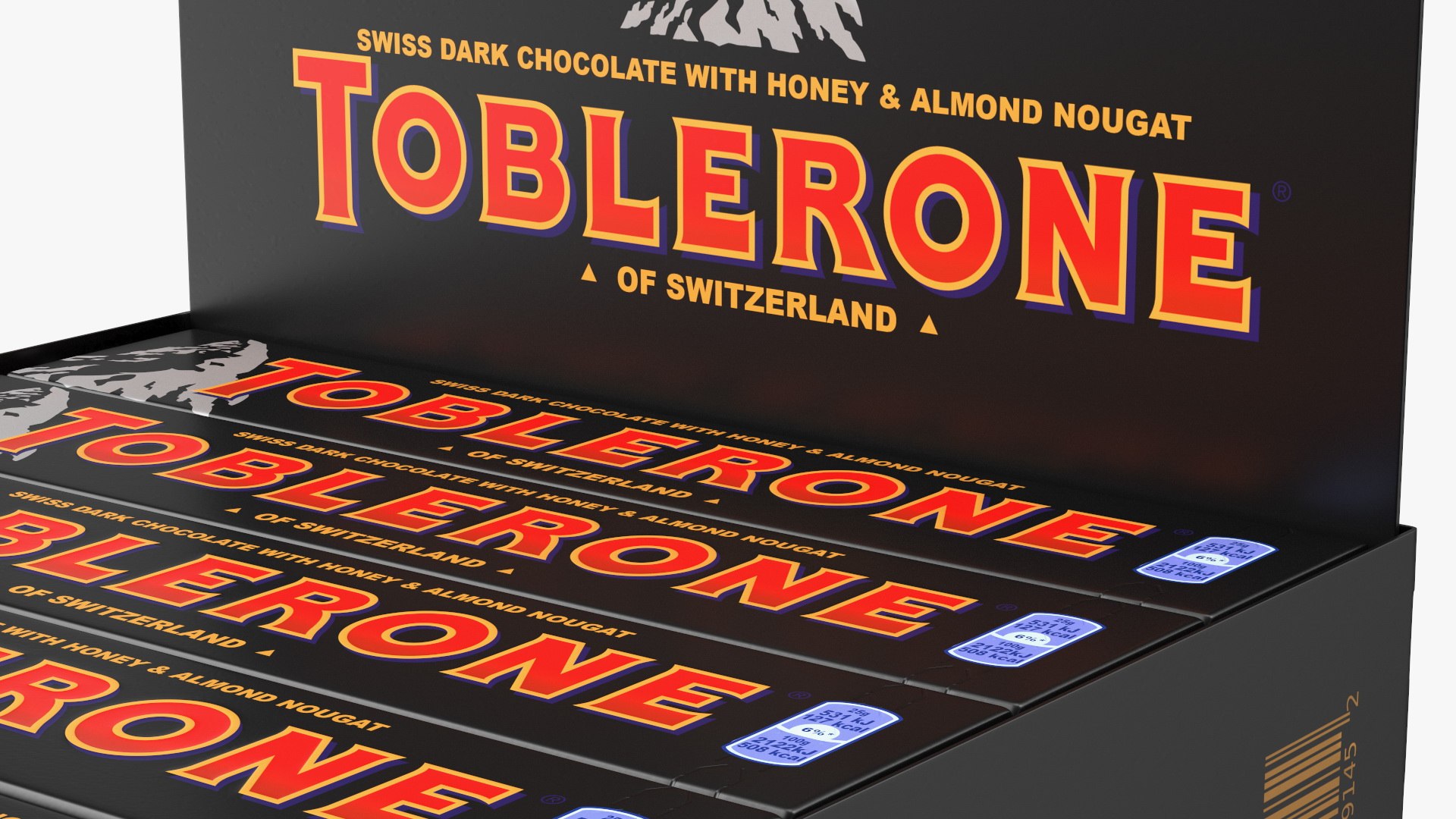 Toblerone Dark Chocolates Box model - TurboSquid 1768464