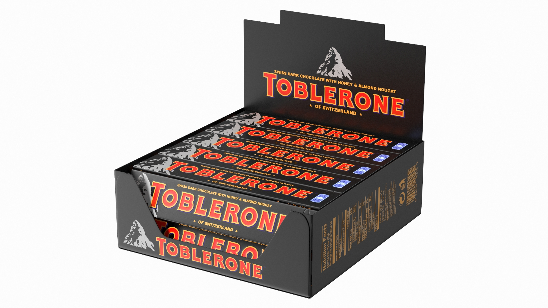 Toblerone Dark Chocolates Box Model - TurboSquid 1768464