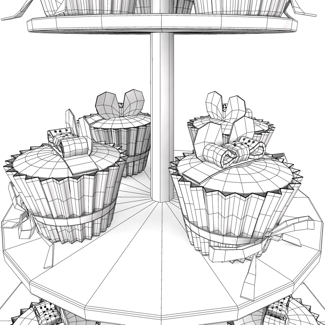 3d Cupcake Placed Floor