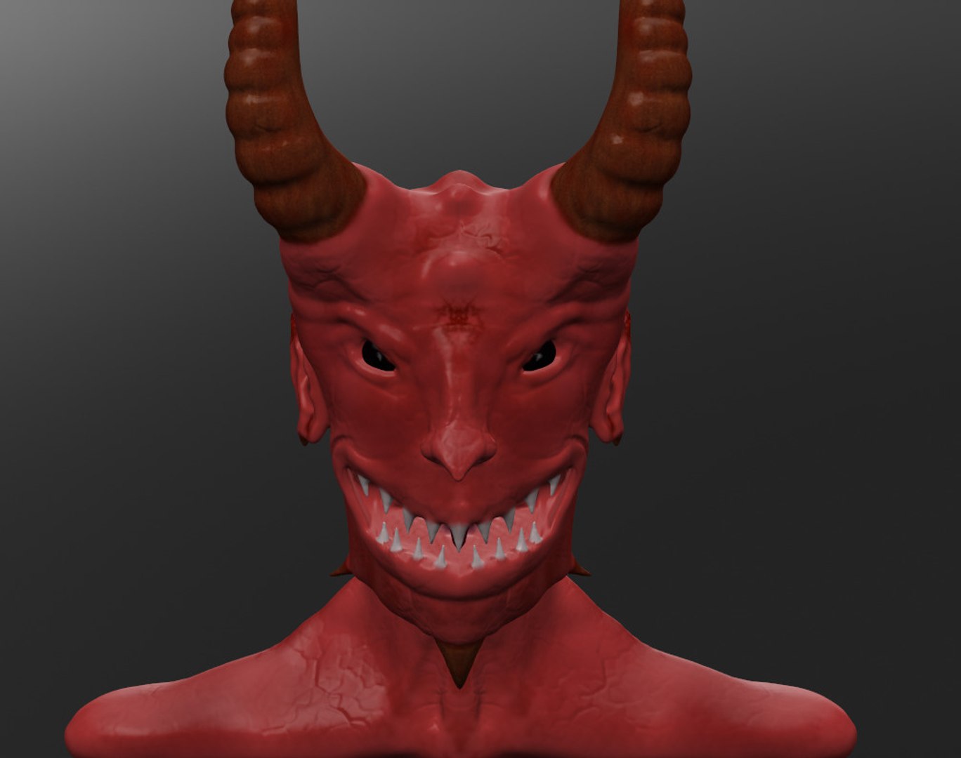 Devil Head Smile 3d Model