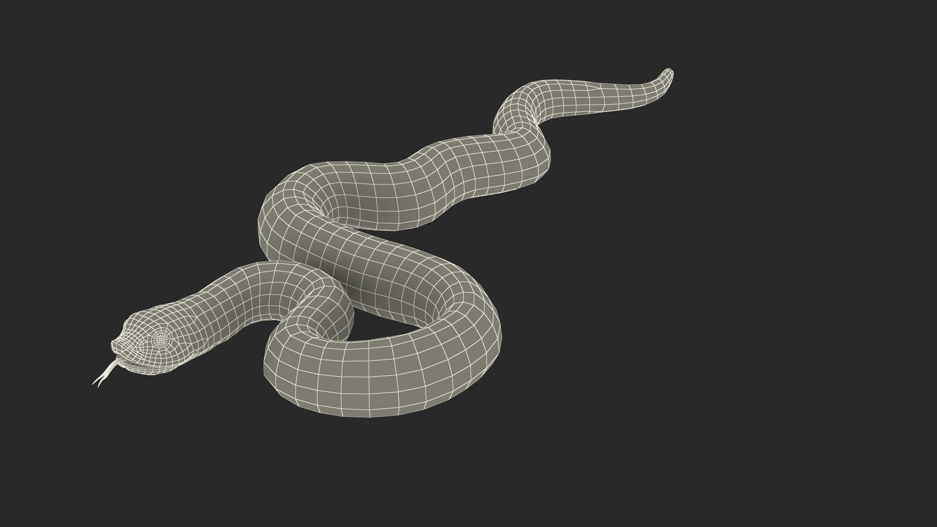 3D coiled red hognose snake model - TurboSquid 1488232