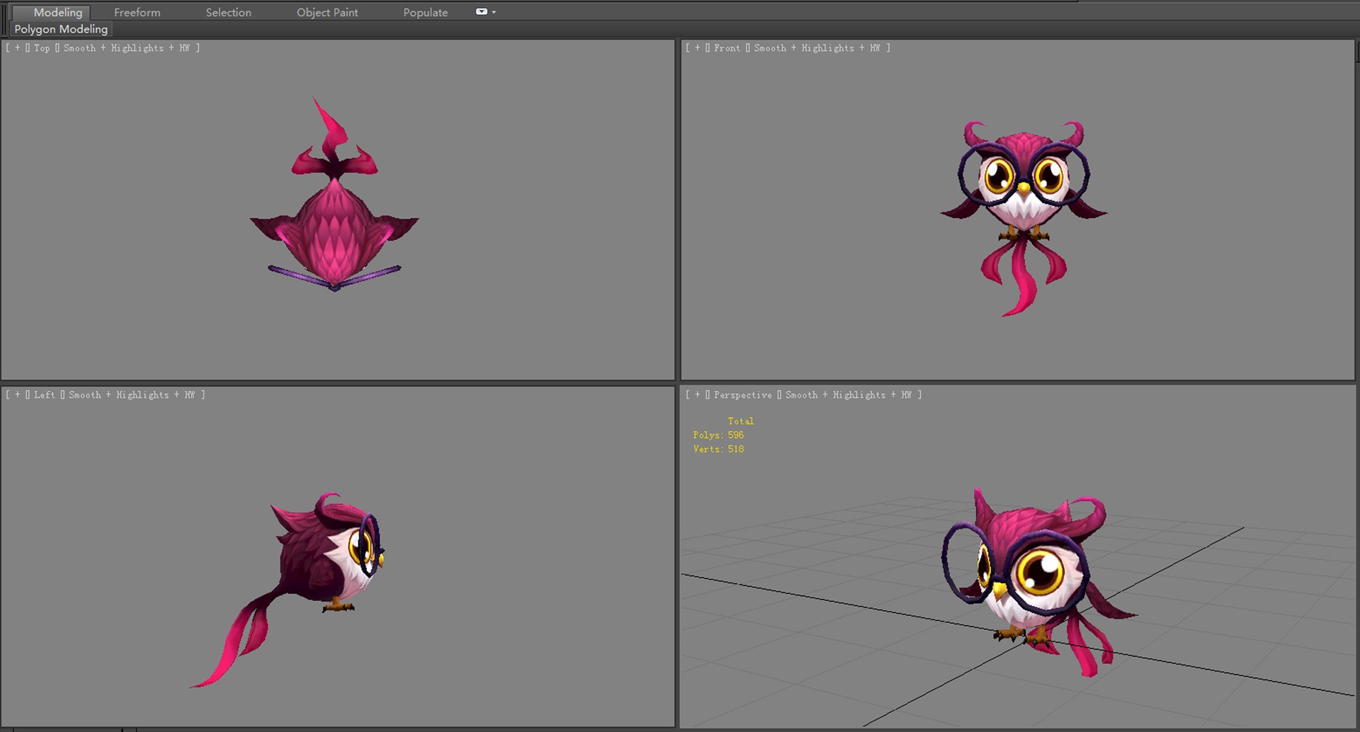 Cartoon Bird - Owl 3D Model - TurboSquid 1725956
