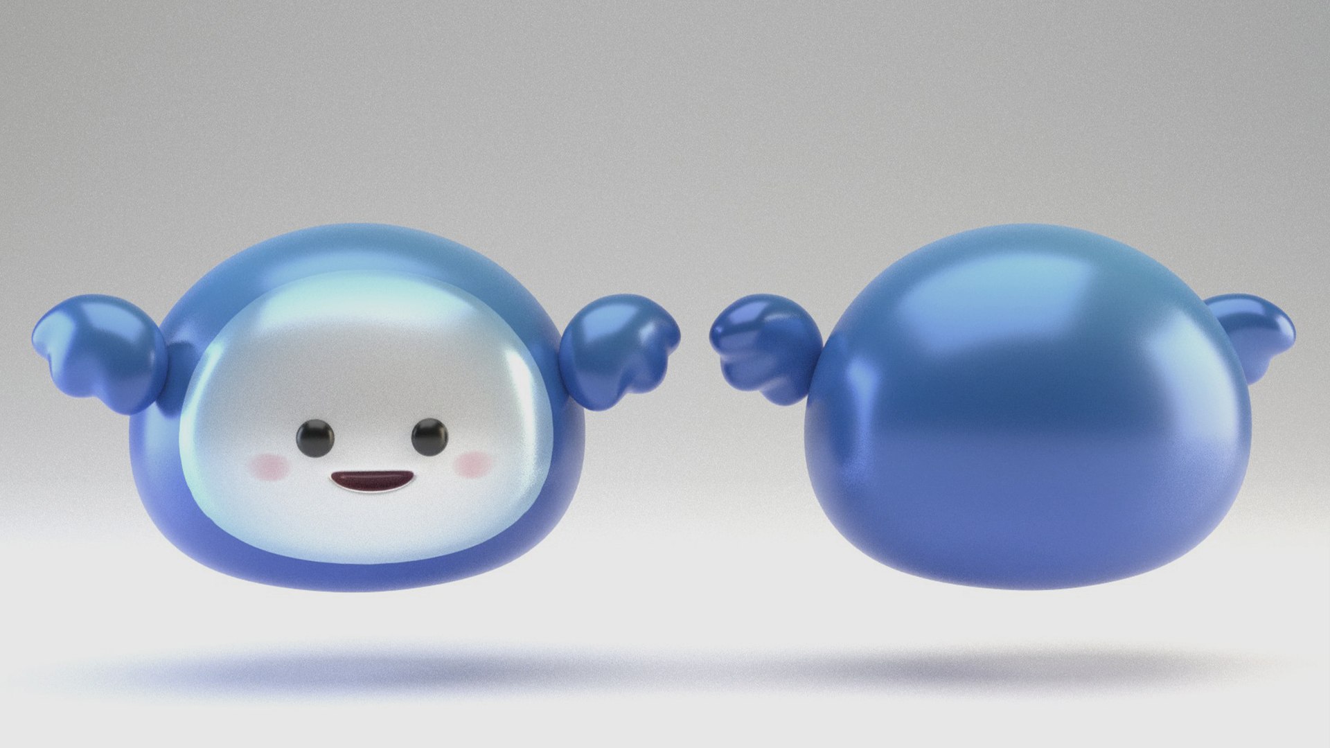 Blue Mini Cute Creature 3D Model - TurboSquid 1848071