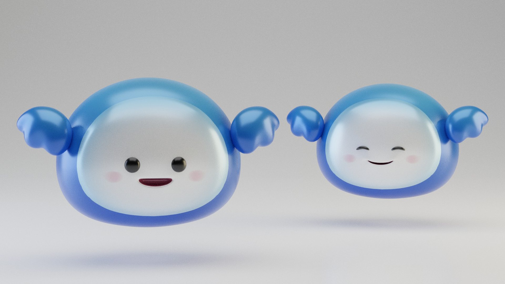 Blue Mini Cute Creature 3D Model - TurboSquid 1848071