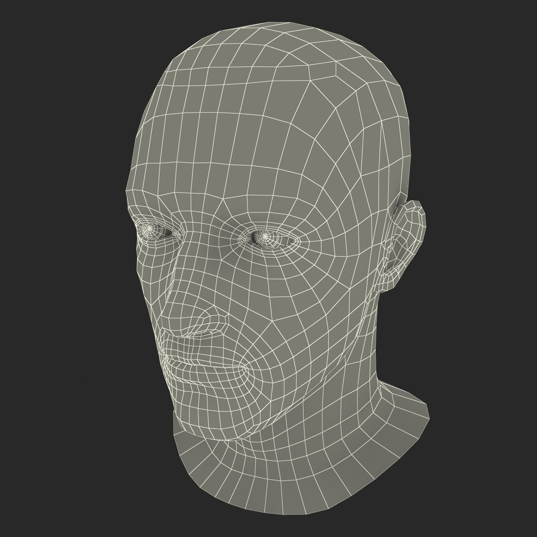 Male Head 9 3d Model