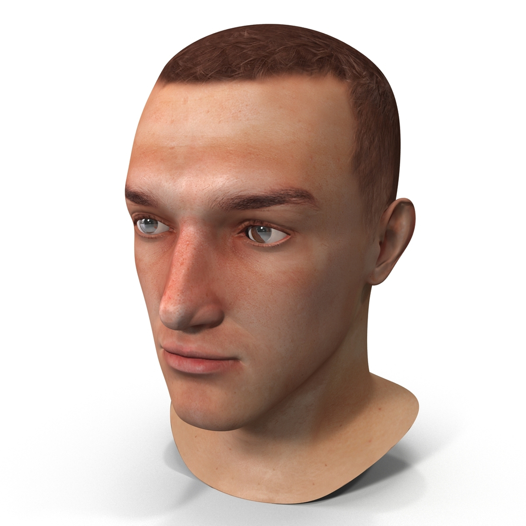 Male Head 9 3d Model