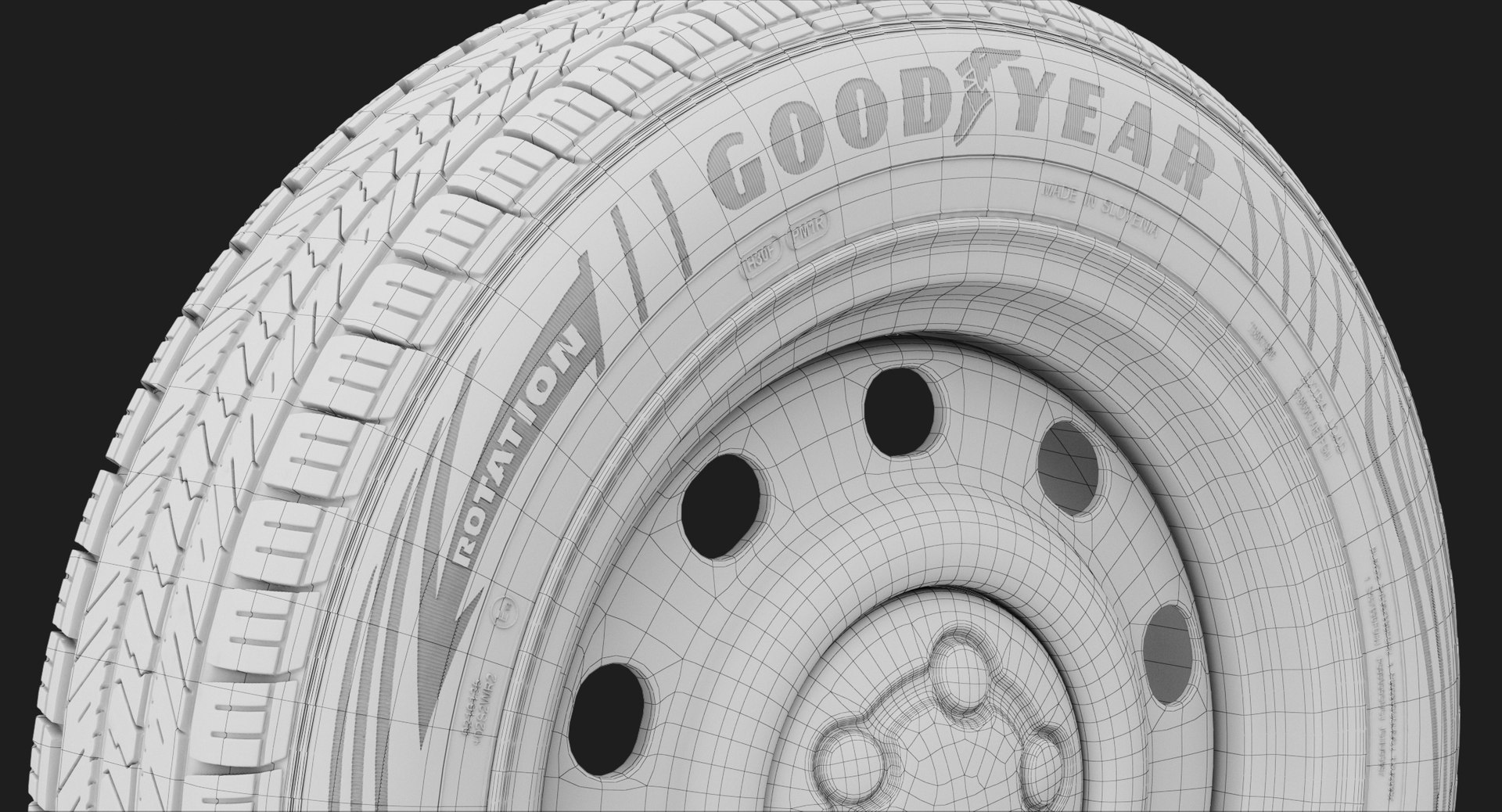 Wheel Good Year 3D Model - TurboSquid 1604575