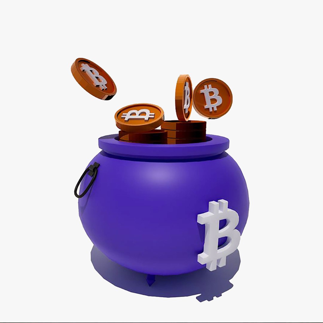 Bitcoin Pot 3D - TurboSquid 2311641