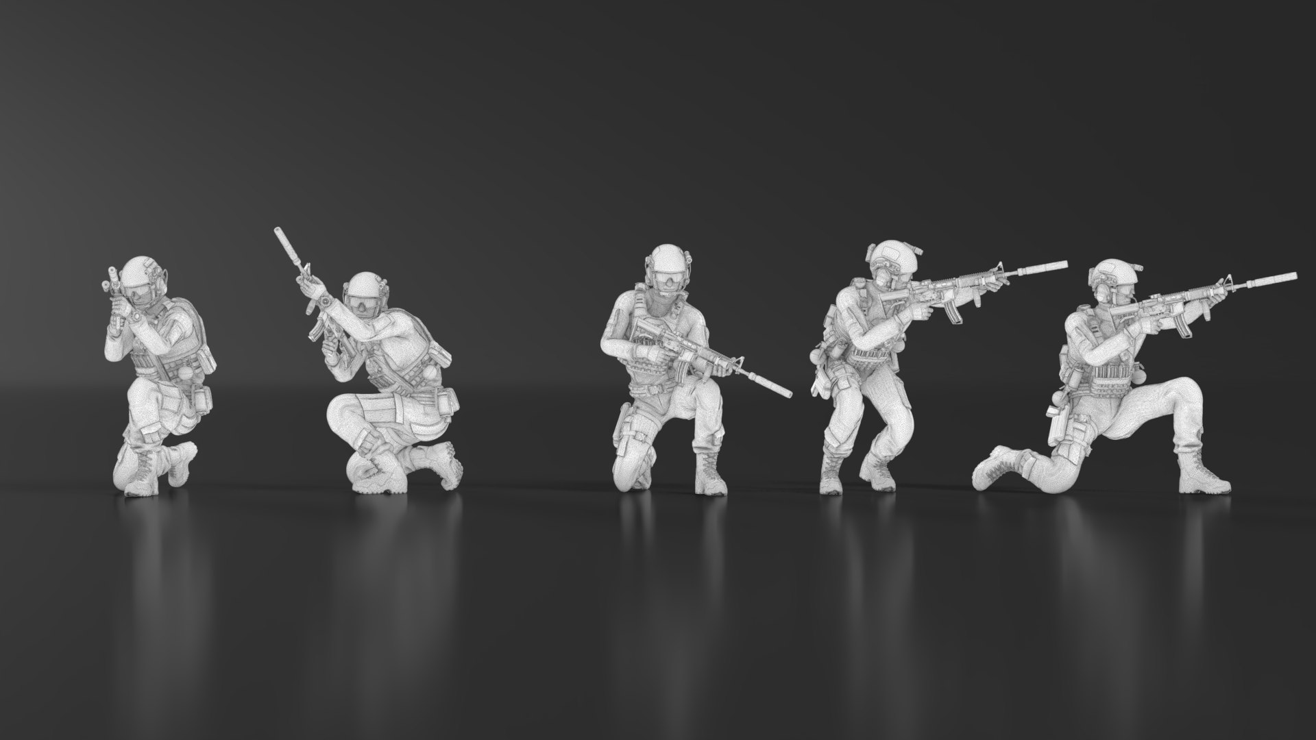 3D Model US Soldier Set 10 - TurboSquid 2199353