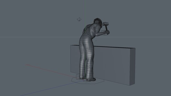 Hammer Standing 2를 사용하는 애니메이션 건설 작업자 3D 모델 - TurboSquid 1973905