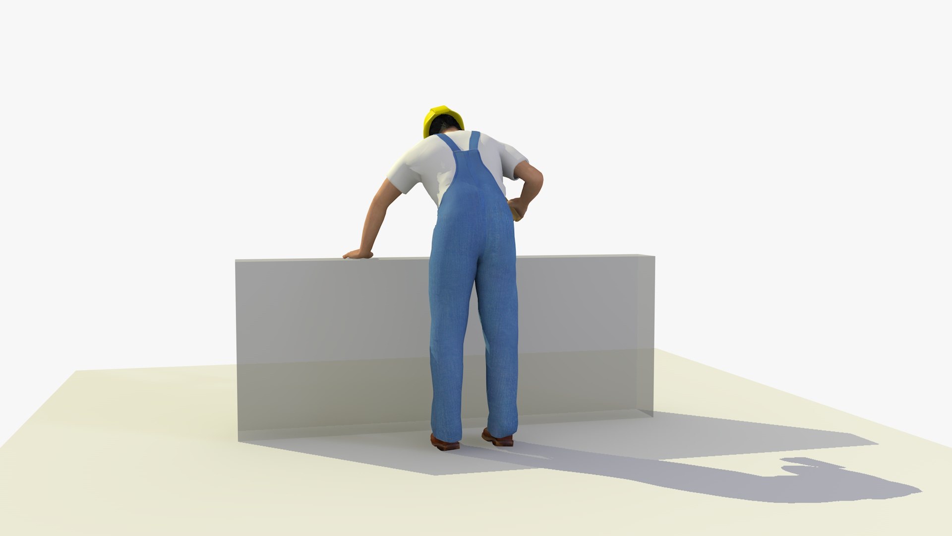 3D Model ANIMATED CONSTRUCTION WORKER USING HAMMER STANDING 2 ...