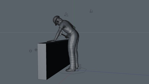 Hammer Standing 2를 사용하는 애니메이션 건설 작업자 3D 모델 - TurboSquid 1973905
