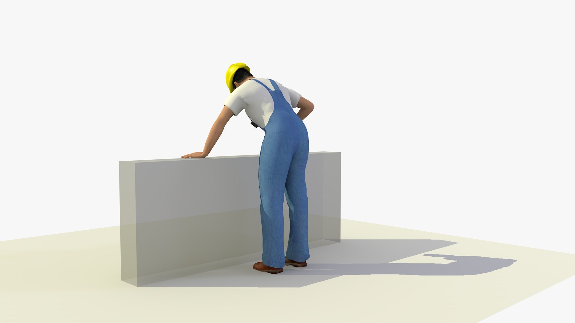 3D Model ANIMATED CONSTRUCTION WORKER USING HAMMER STANDING 2 ...