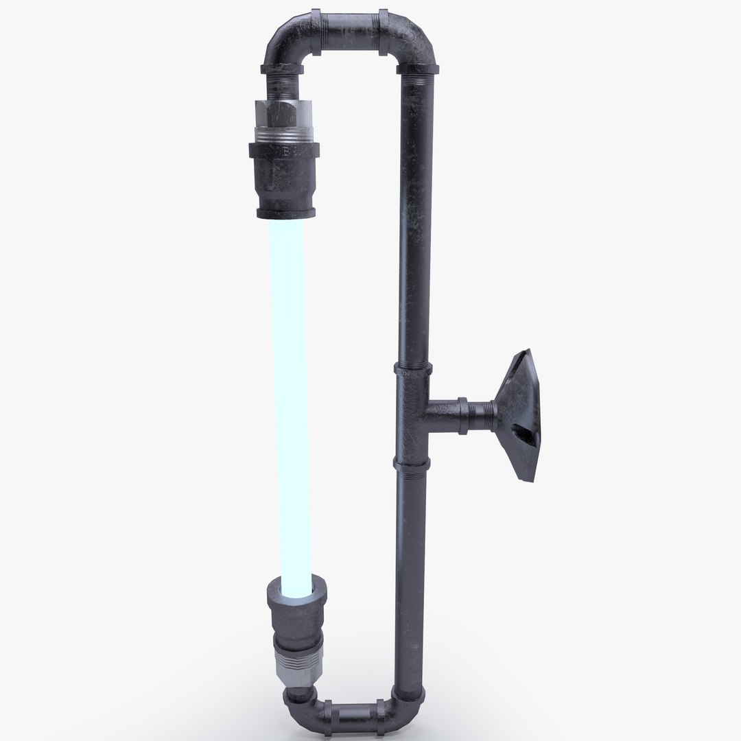 3D Tube lamp High-tech low model - TurboSquid 2054365