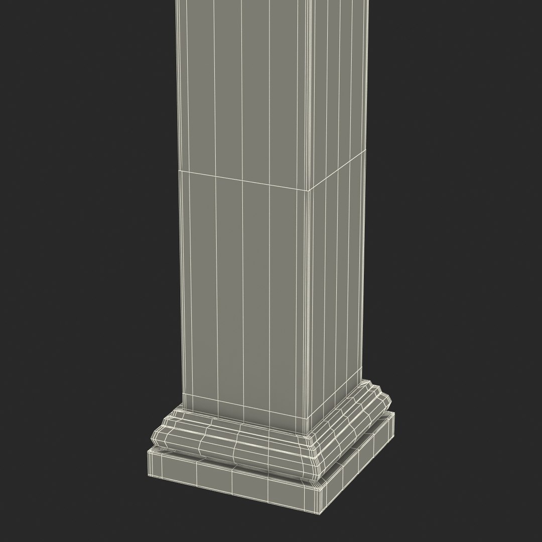 Max Smooth Modern Column Capital