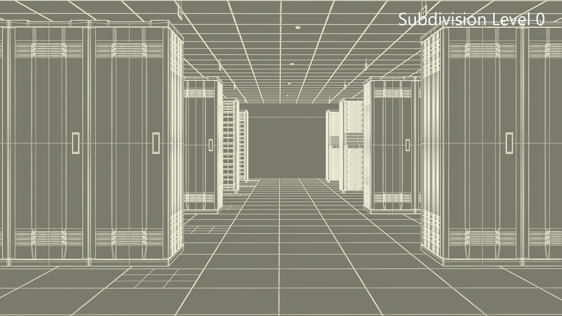 3D Model Server Room No Light - TurboSquid 2283315