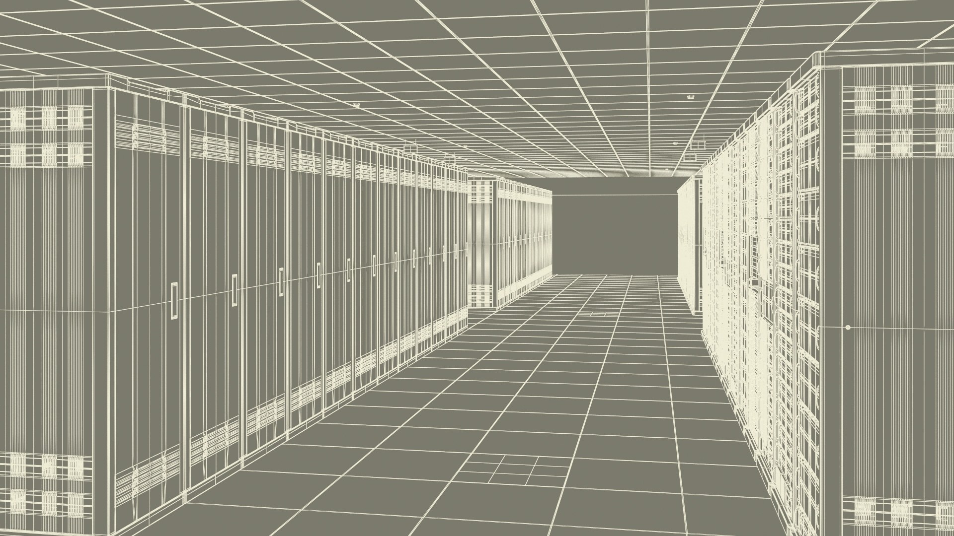 3D Model Server Room No Light - TurboSquid 2283315