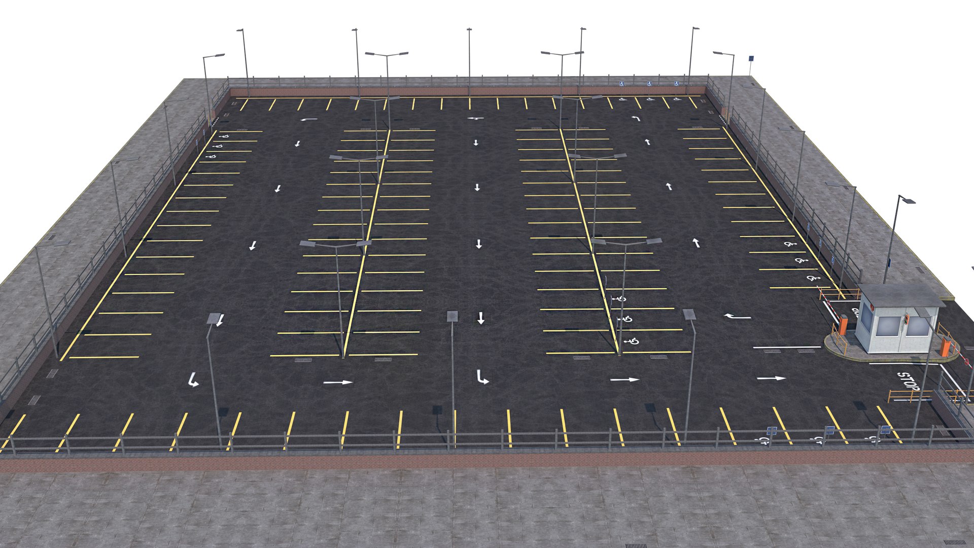 3D Parking Lot - Scene - TurboSquid 1898975