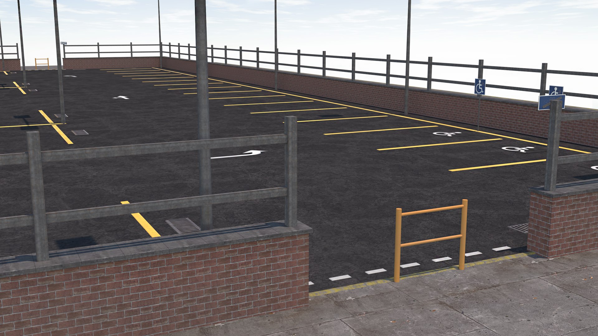 3D Parking Lot - Scene - TurboSquid 1898975