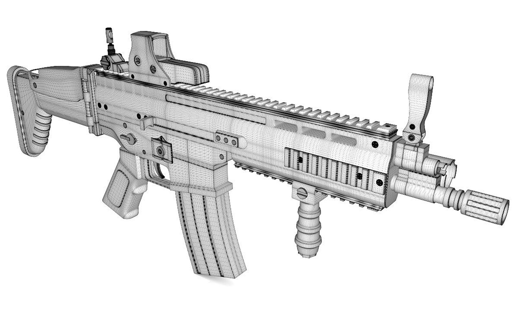3D Sci-Fi Assault Rifle Weapon Model - TurboSquid 1980818