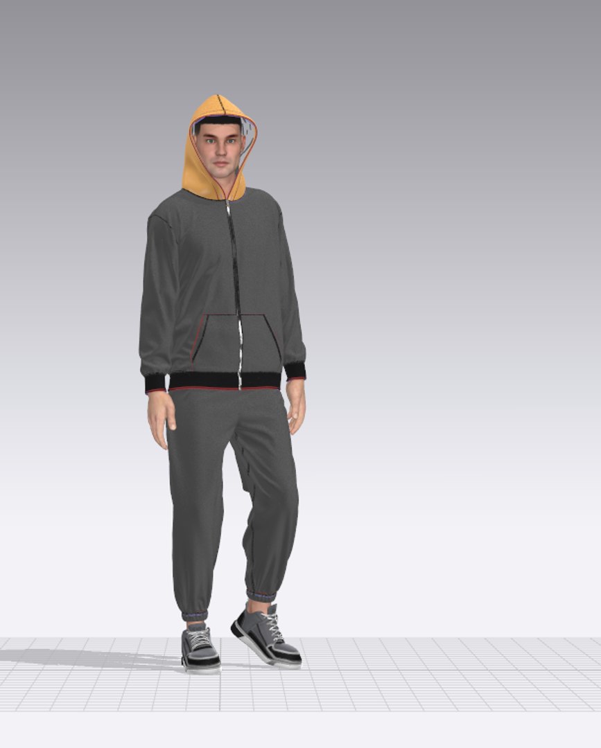Male Tracksuit 3D Model - TurboSquid 2194273