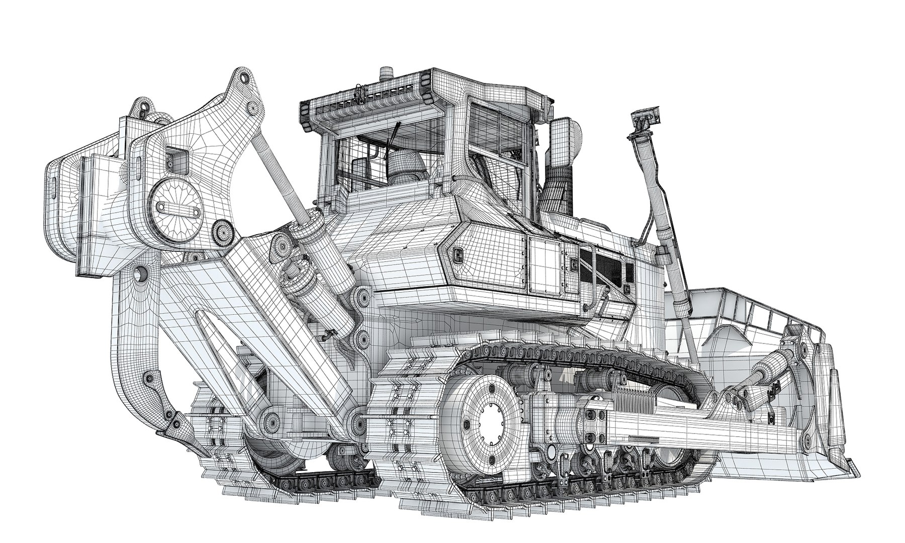 Mining Crawler Dozer Model - TurboSquid 2183113
