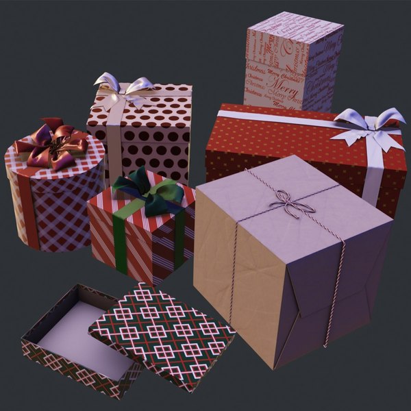 3D Gift Boxes model - TurboSquid 1999463