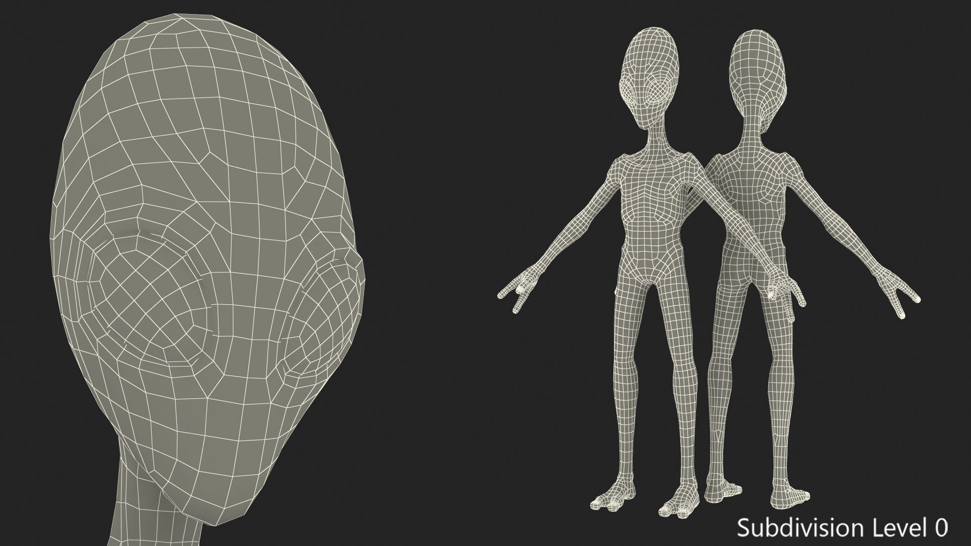 Humanoid Alien Creature 3D Model - TurboSquid 1628938