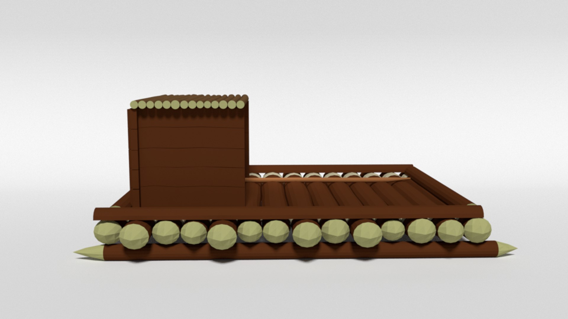 3D Wooden Raft - TurboSquid 1496840