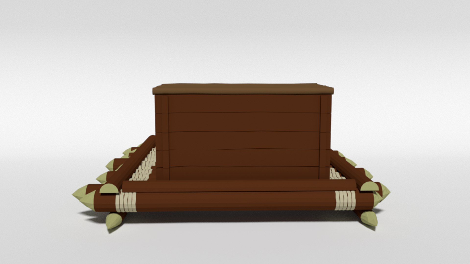 3D Wooden Raft - TurboSquid 1496840