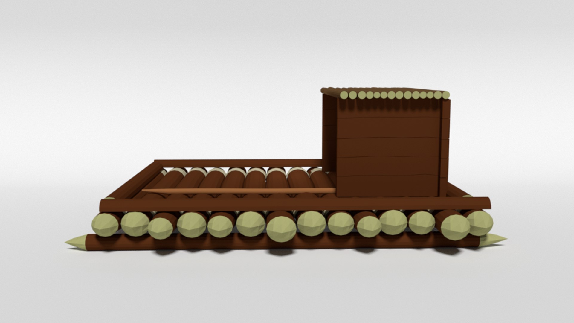 3D Wooden Raft - TurboSquid 1496840