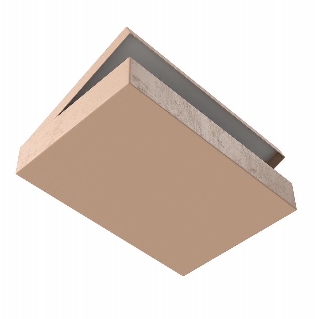 3D Model Half Opened Box - TurboSquid 2224561