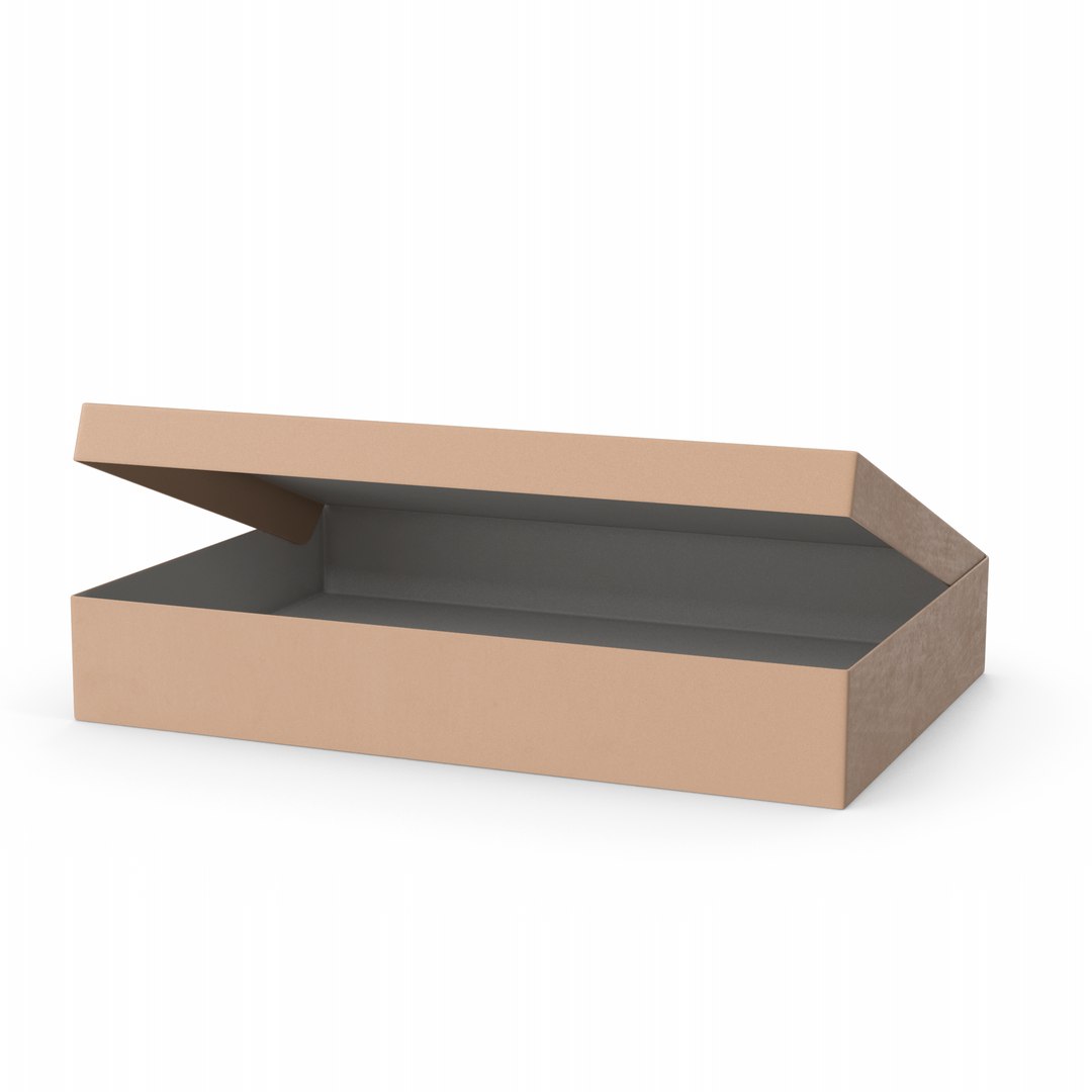 3D Model Half Opened Box - TurboSquid 2224561