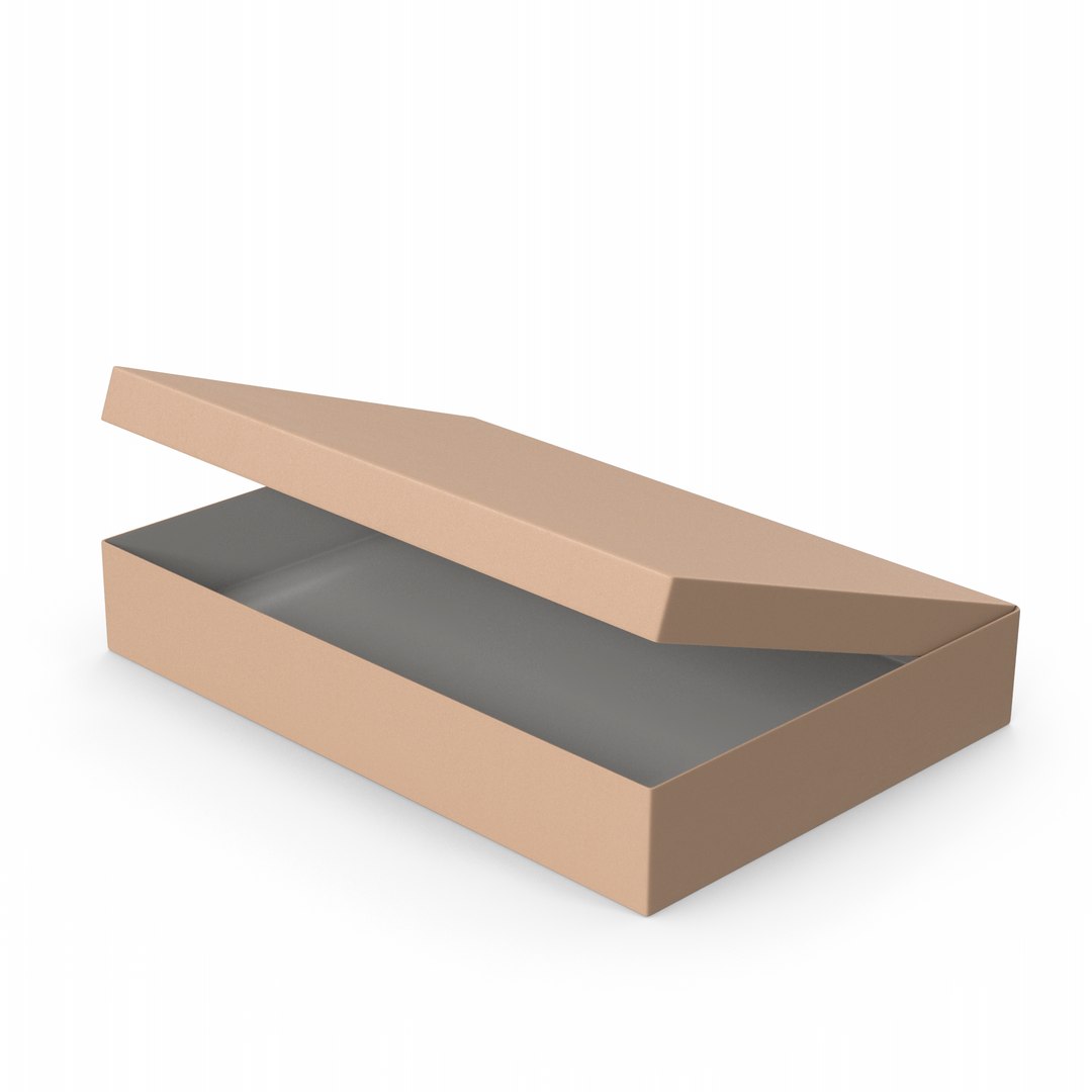 3D Model Half Opened Box - TurboSquid 2224561