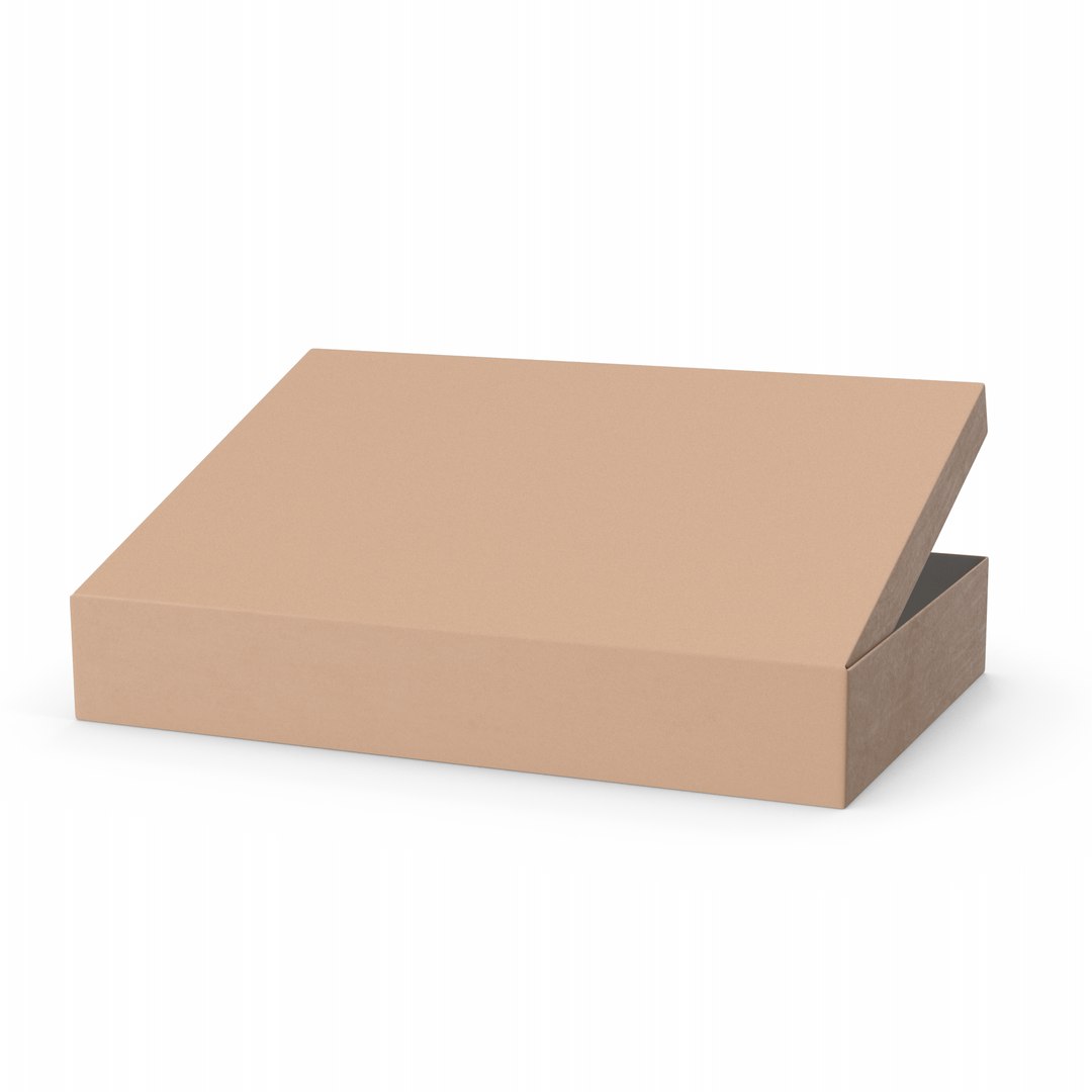 3D Model Half Opened Box - TurboSquid 2224561