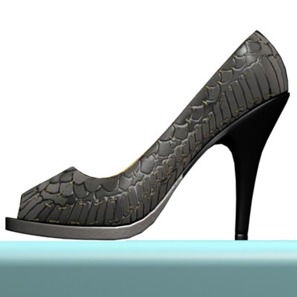 womans shoes 3d max