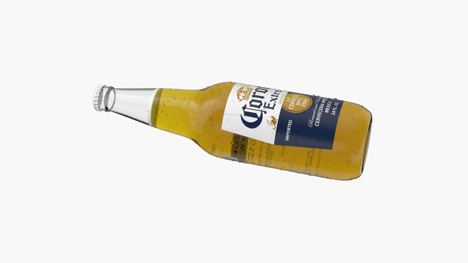 Cold Corona Extra Glass Bottle Beer 24oz 3D Model - TurboSquid 2329844