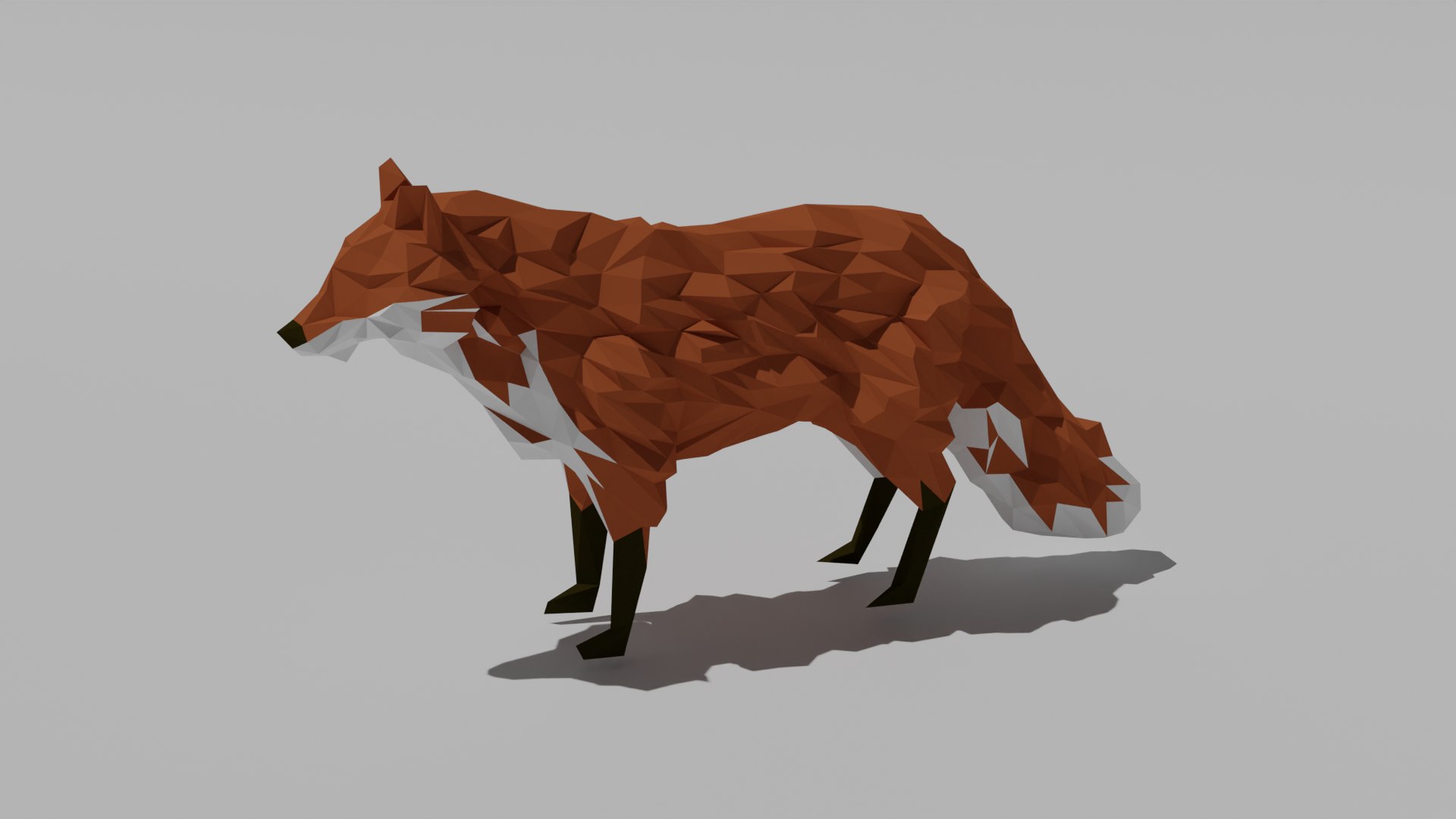 3D Fox Low Poly model - TurboSquid 1990816
