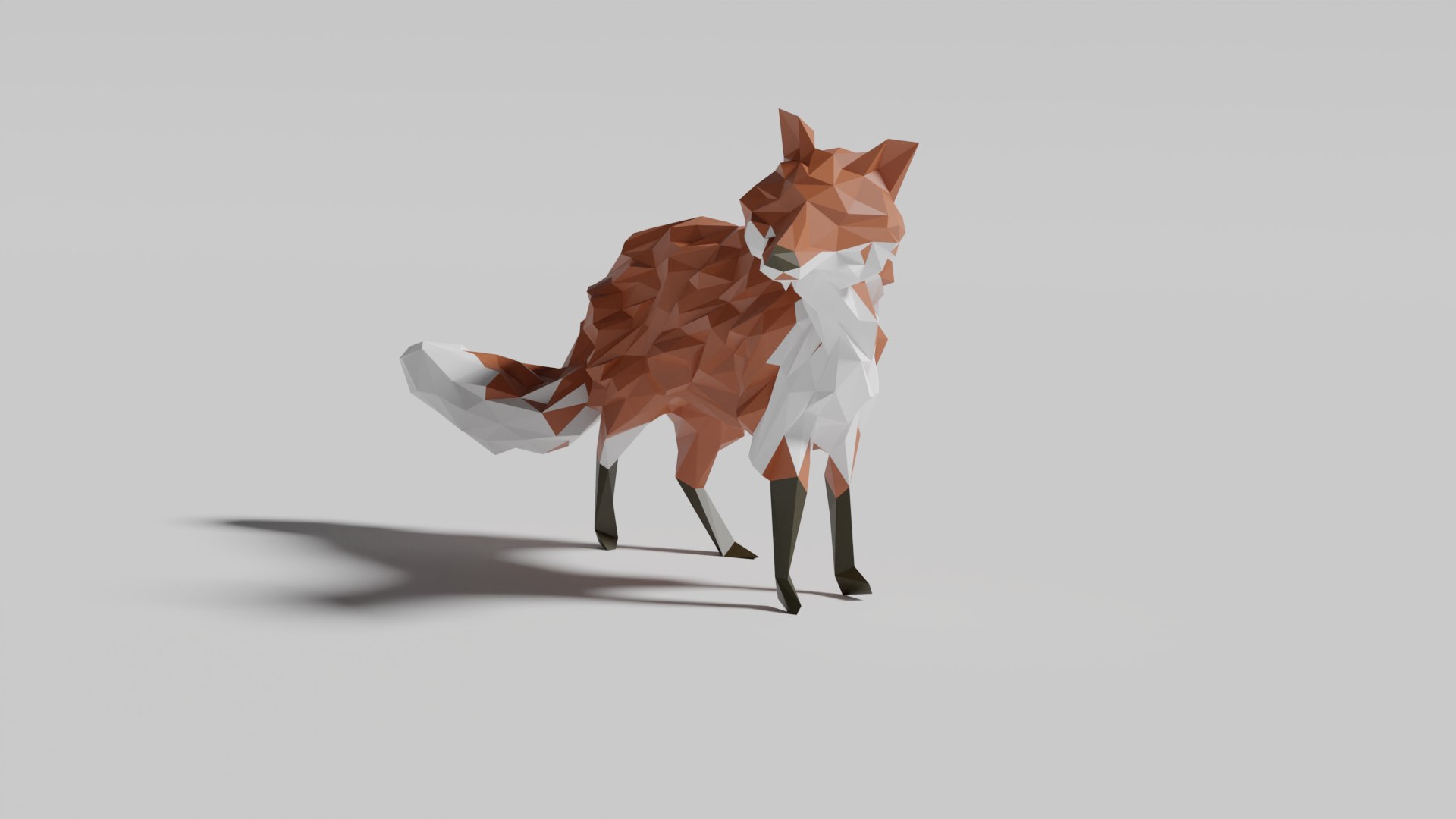 3D Fox Low Poly model - TurboSquid 1990816