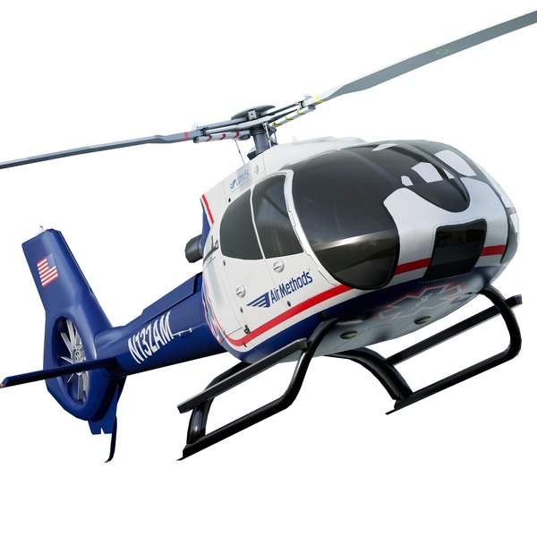 modèle 3D de Pack Hélicoptère EC130-H130 Air Methods Livrée ...