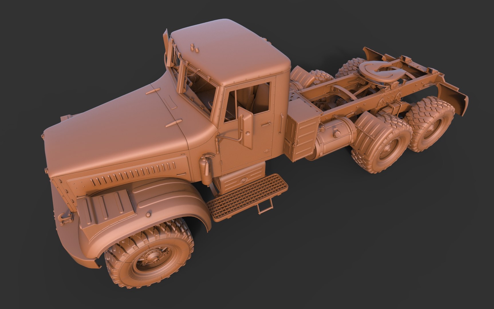 Kraz 255 Truck Tractor Model - TurboSquid 2344151