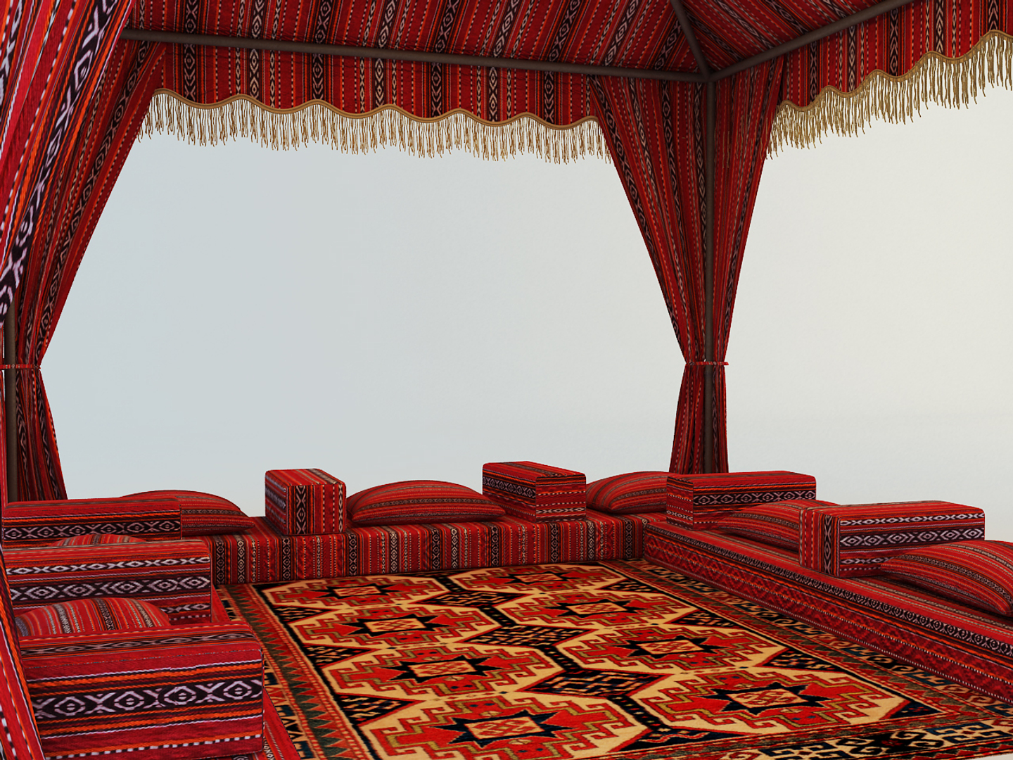 arabian tent arabic 3d model
