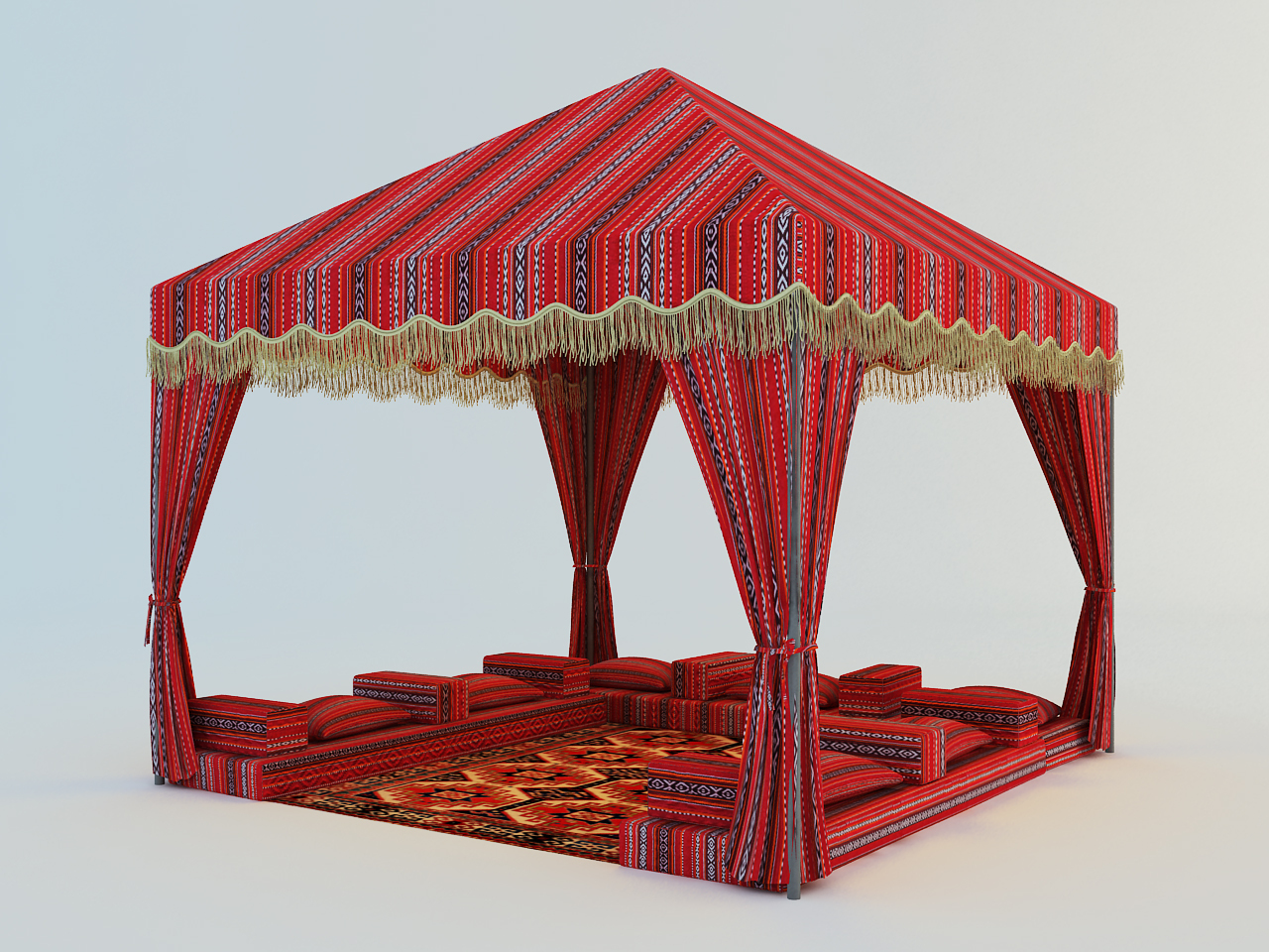 arabian tent arabic 3d model