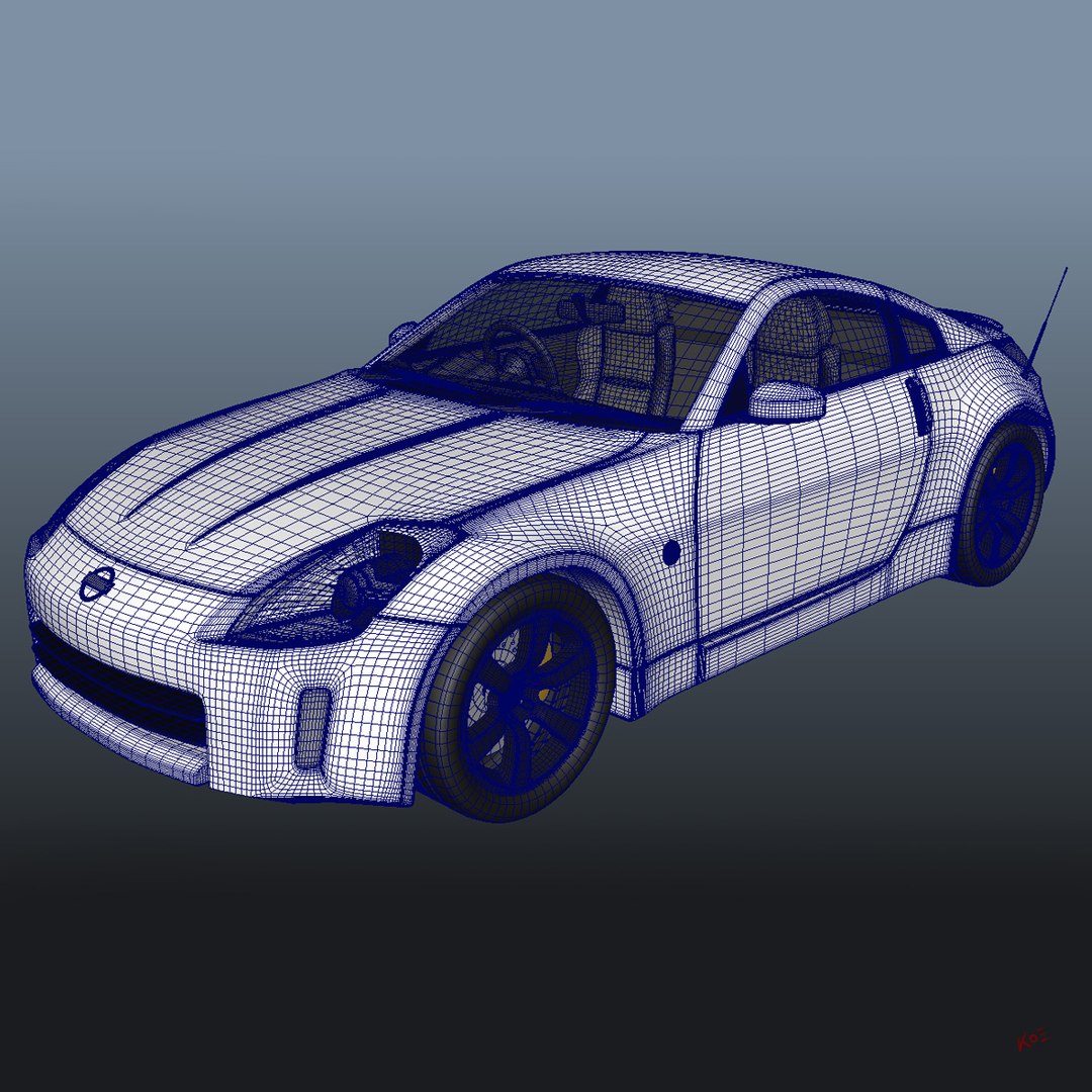 Obj Highpoly Nissan 350z Car Interiors